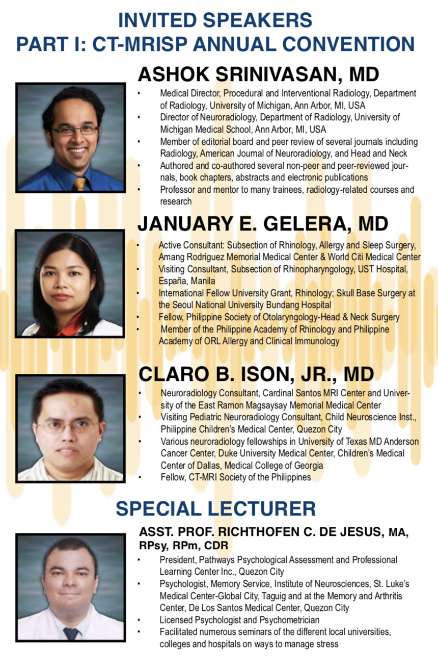 INVITED SPEAKER 2019 – Joint Annual Convention