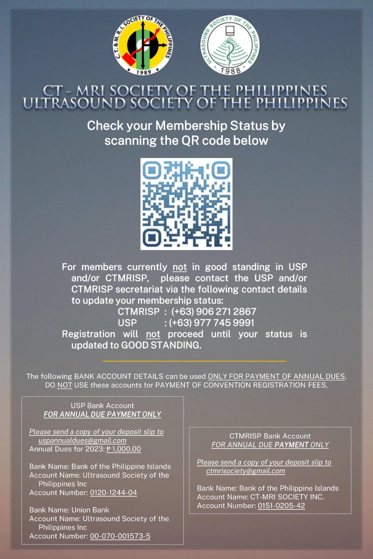 VERIFY MEMBERSHIP STATUS – Joint Annual Convention